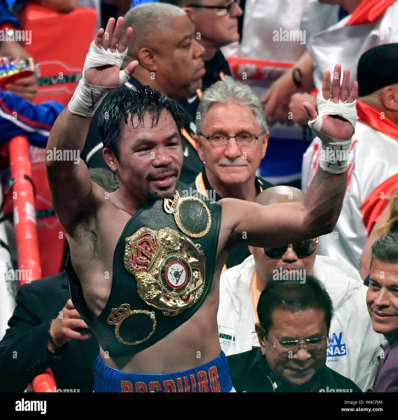 Manny pacquiao waves fans after hi-res stock photography and images - Alamy