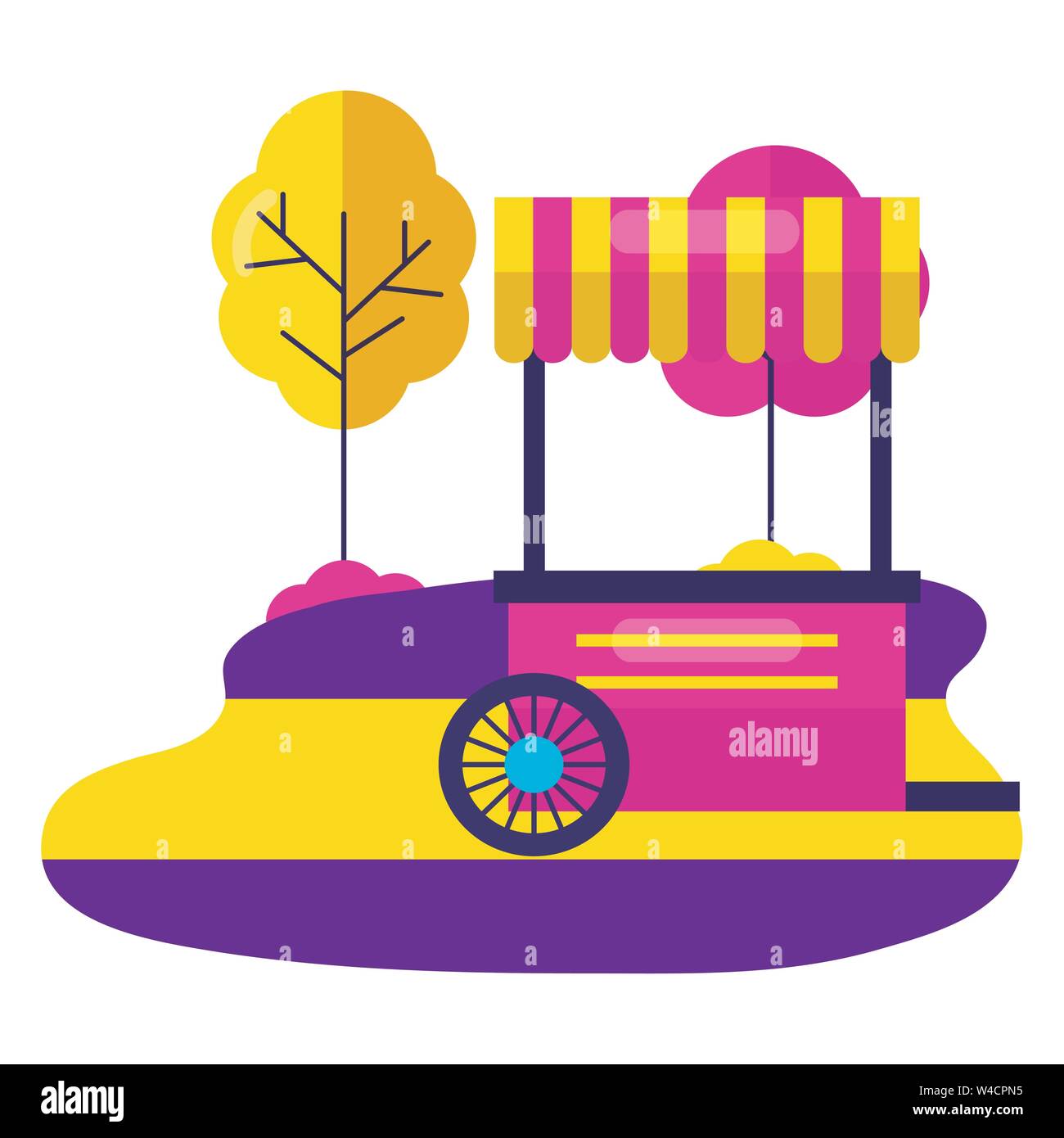 booth food street park design Stock Vector Image & Art - Alamy