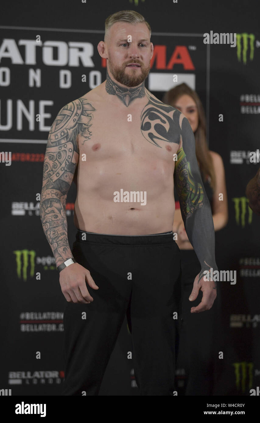 Bellator London Ceremonial Weigh in Main card, feature and womens ...