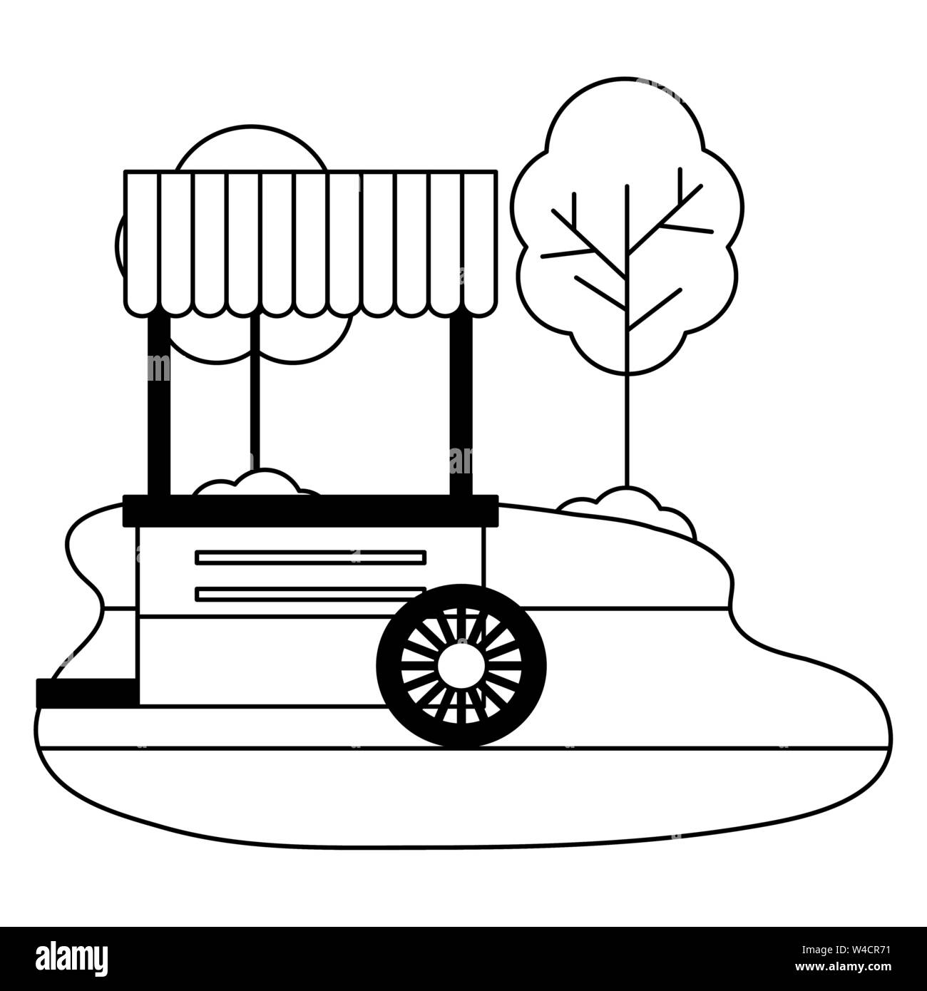 booth food street park design Stock Vector Image & Art - Alamy