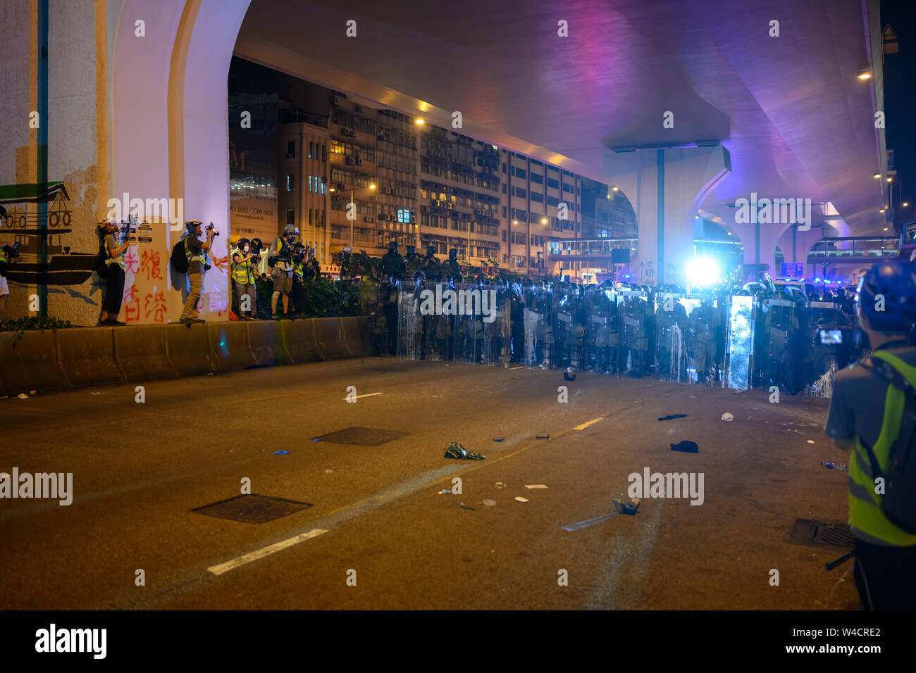 Hong Kong - July 32, 2019: Anti- Extradition bill protest in Hong Kong ...