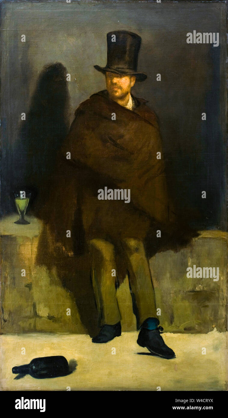 Edouard Manet, The Absinthe Drinker, portrait painting, 1859 Stock ...