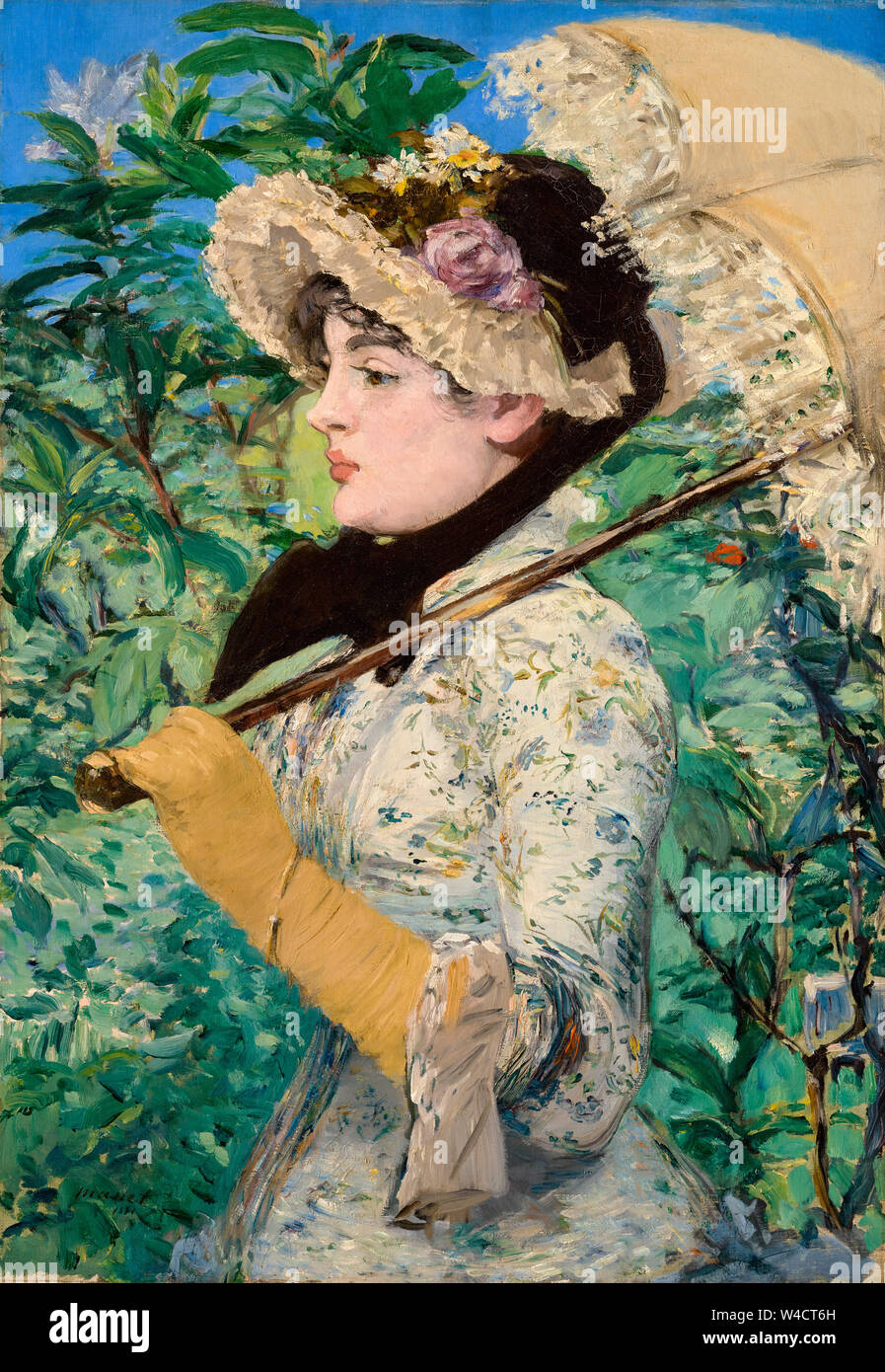 Edouard Manet, portrait painting, Jeanne (Spring), 1881 Stock Photo - Alamy