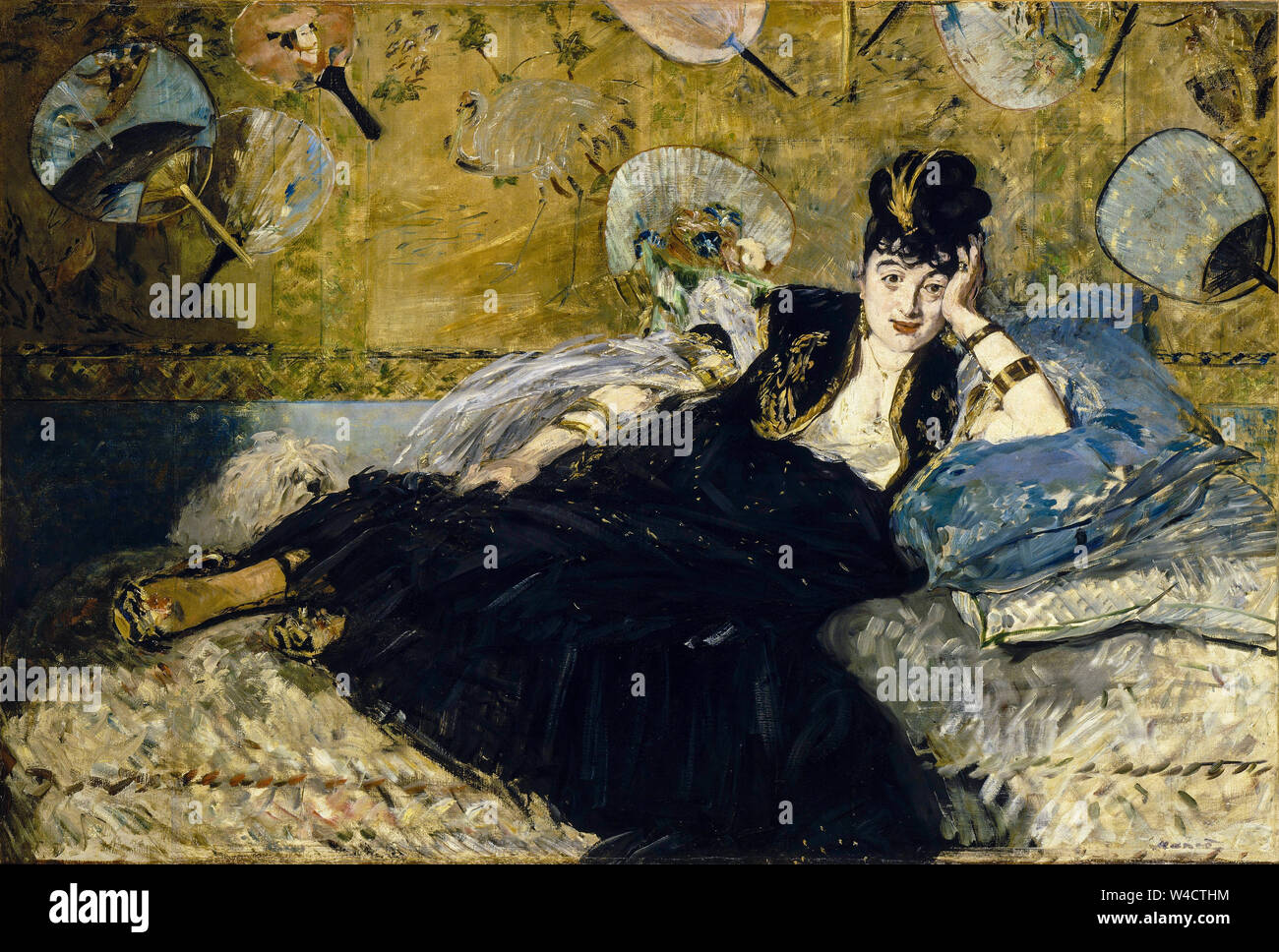 Edouard Manet, Woman with fans, portrait painting, 1873 Stock Photo - Alamy