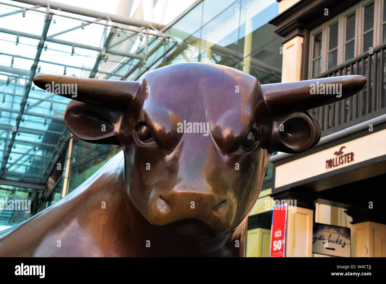 Birmingham England Bullring bull sculpture Stock Photo - Alamy