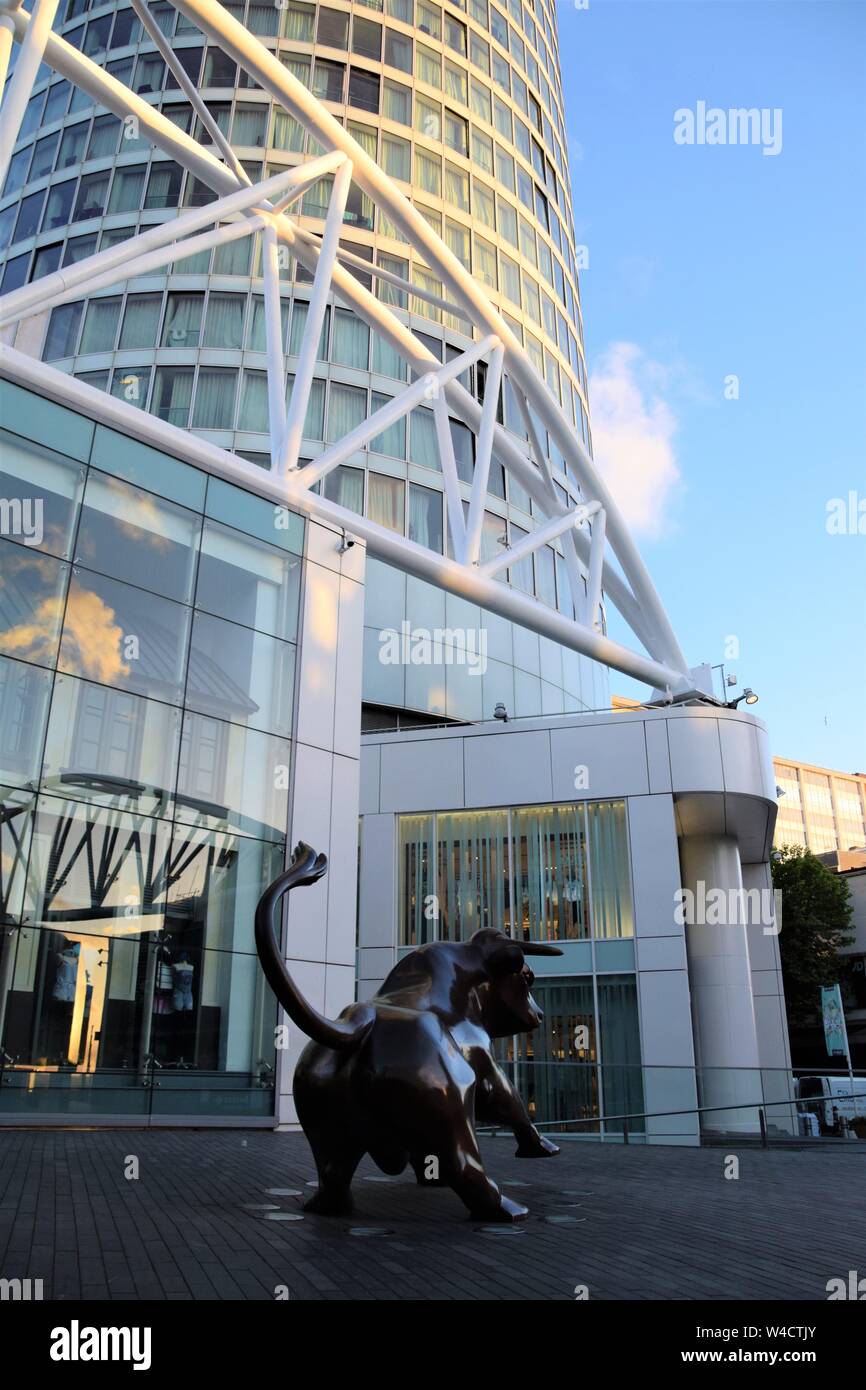 Birmingham England Bullring bull sculpture Stock Photo - Alamy