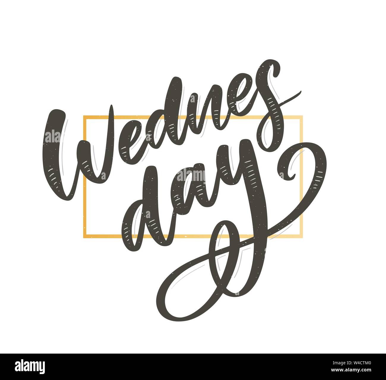 Wednesday words. Quote design. Hand drawn ink lettering. Sticker for ...