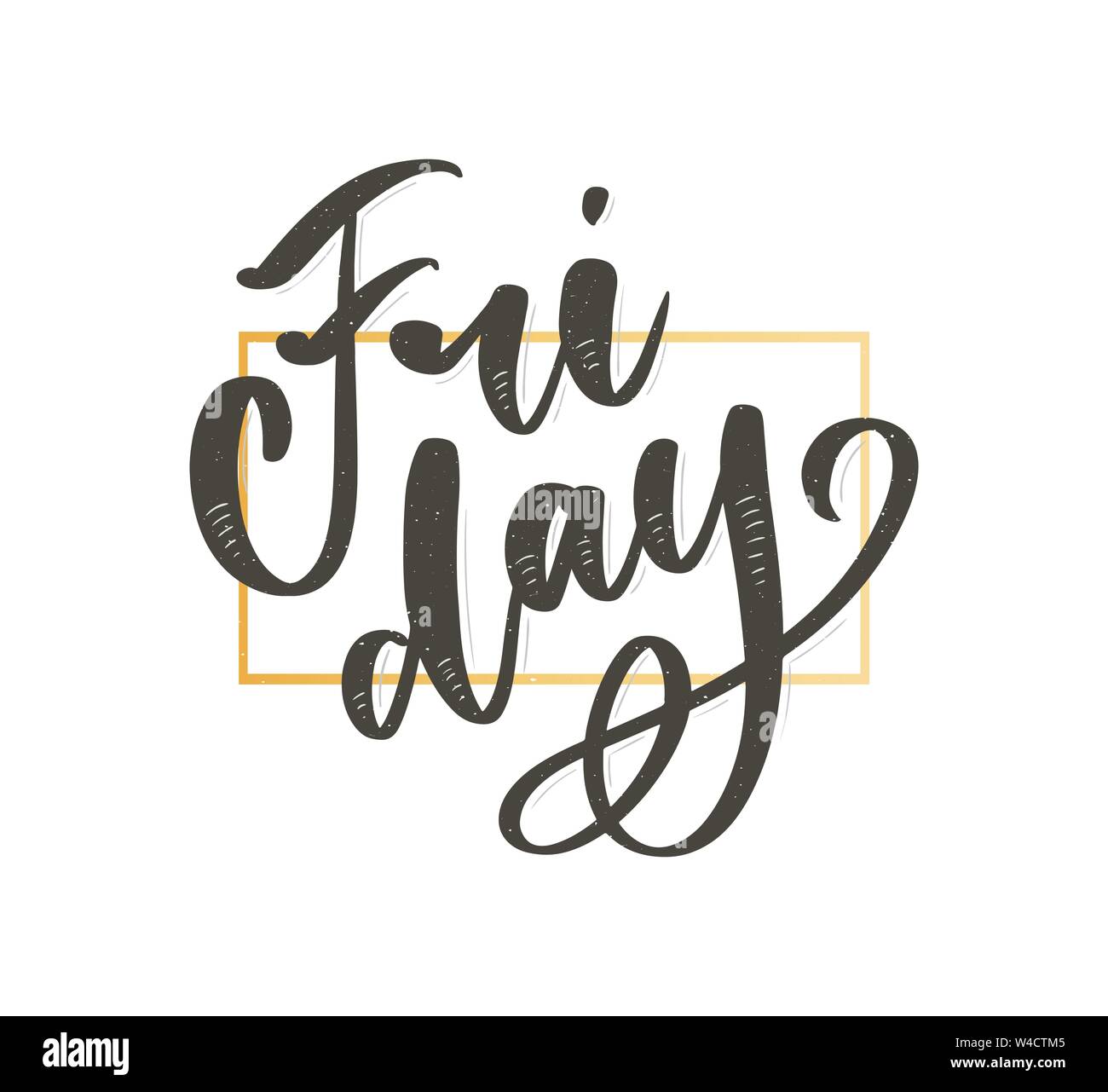 Hand lettering happy friday inscription isolated on white background ...
