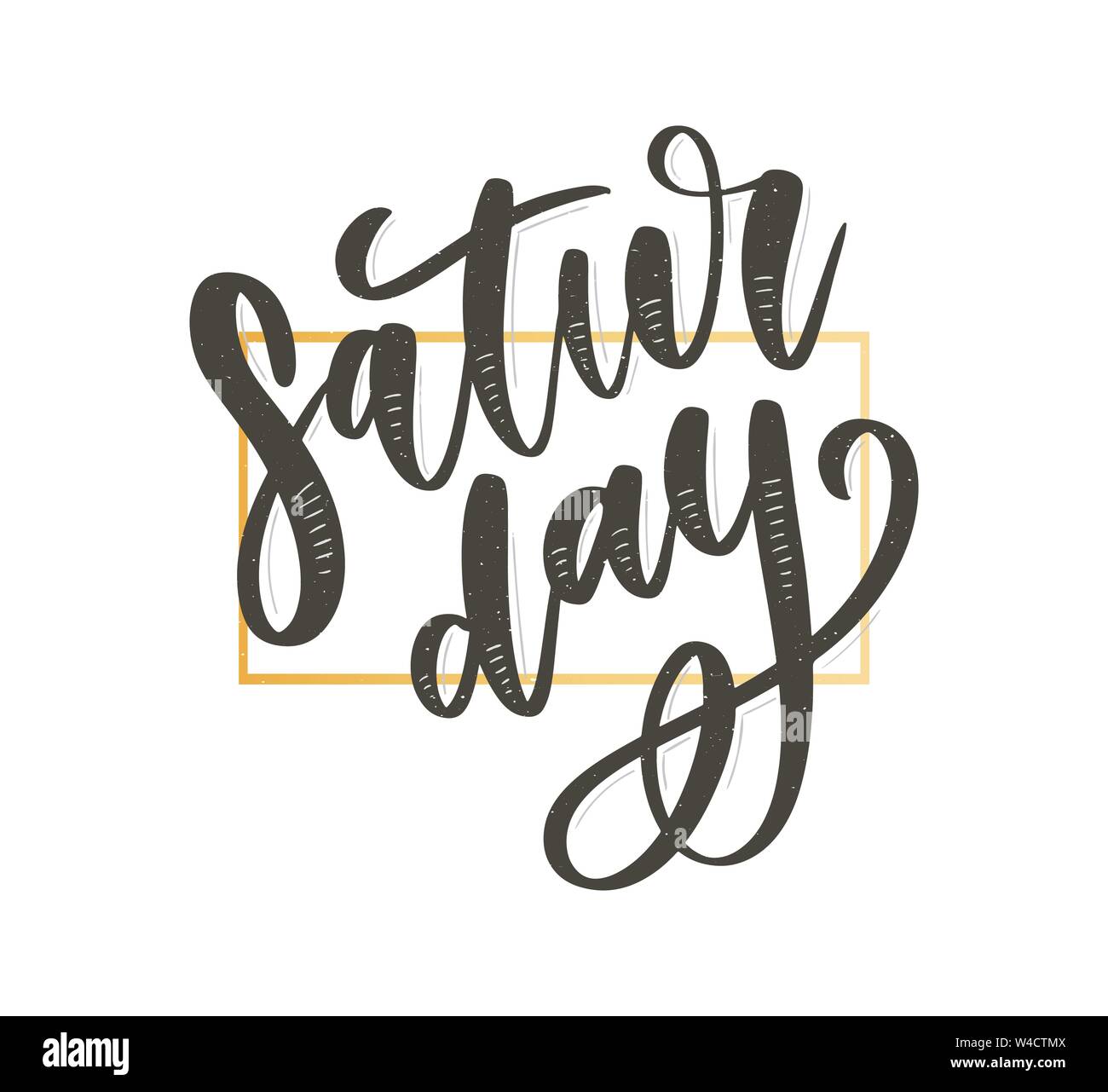 Saturday logo template vector lettering calligraphy Stock Vector Image ...