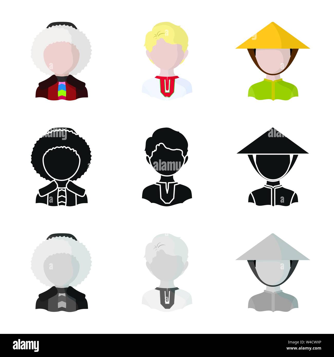 Vector design of imitator and resident logo. Collection of imitator and ...