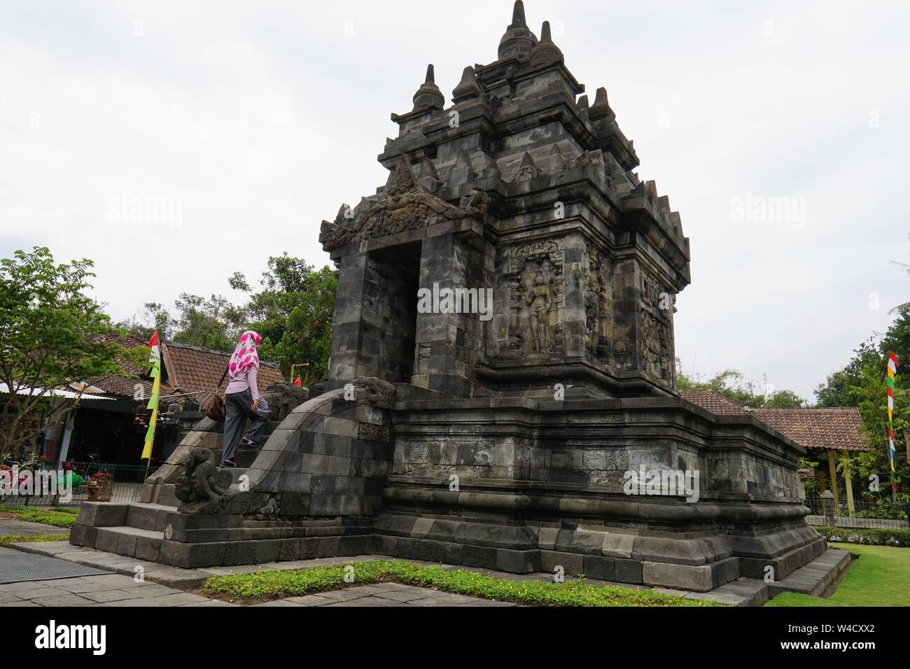 Pawon temple located near Borobudur Temple, Java, Indonesia Stock Photo ...