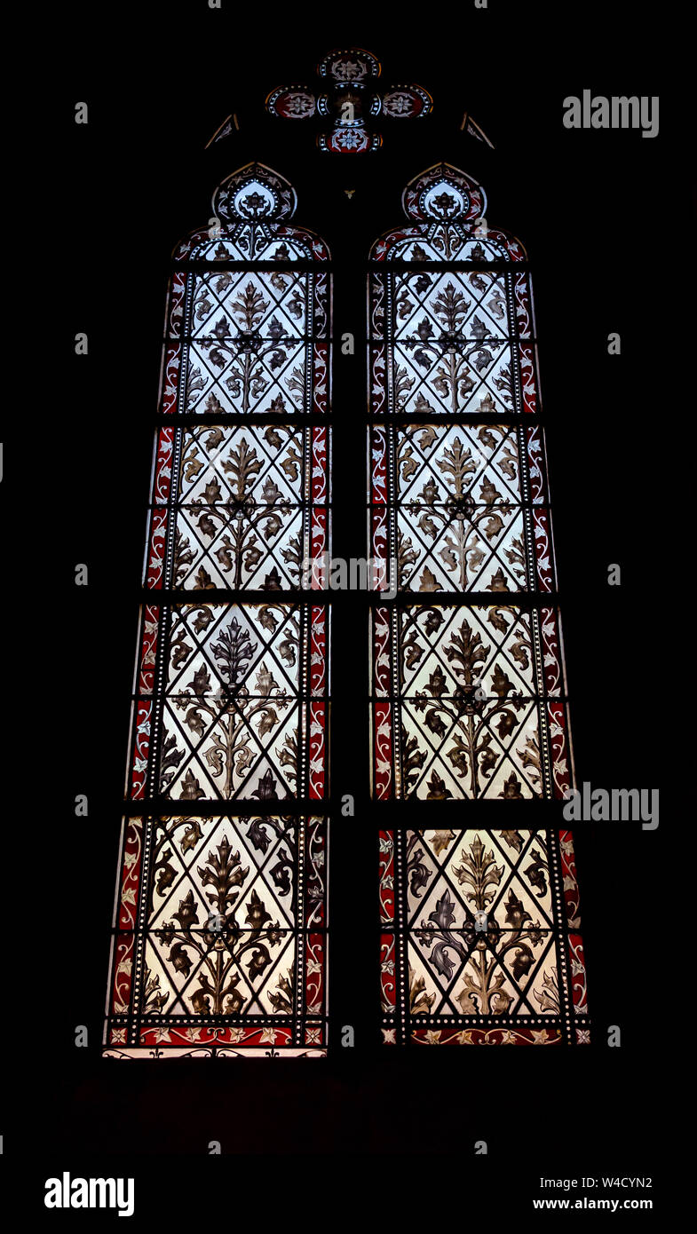 Elisabeth church in Basel, interior view, majestic architecture, Swiss ...