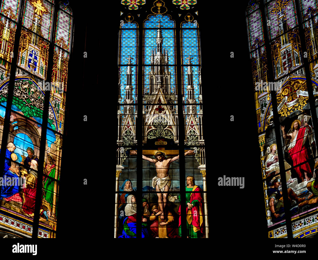 Elisabeth church in Basel, interior view, majestic architecture, Swiss ...