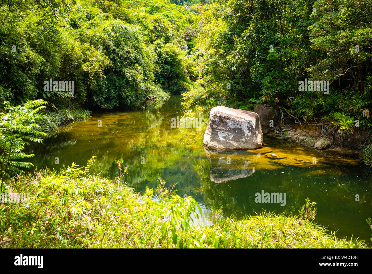 River Landscape, nature of the southern part of Hainan Province in ...