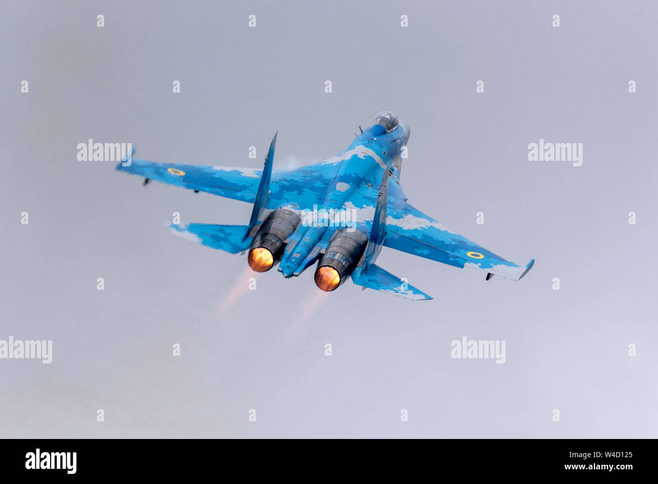 Ukrainian Sukhoi Su-27 Flanker fighter plane at Royal International Air ...