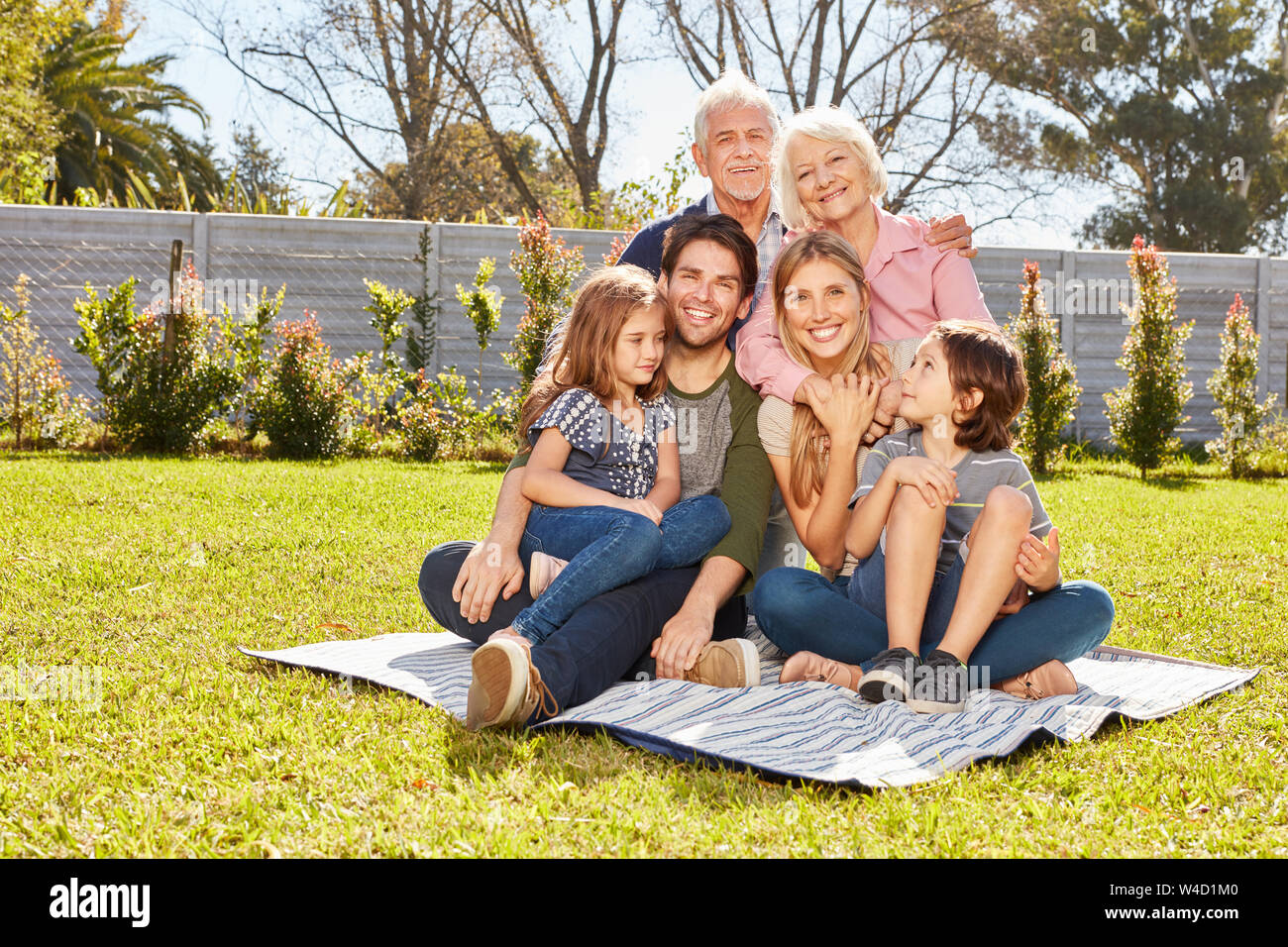 Big happy family kids grandparents hi-res stock photography and images ...
