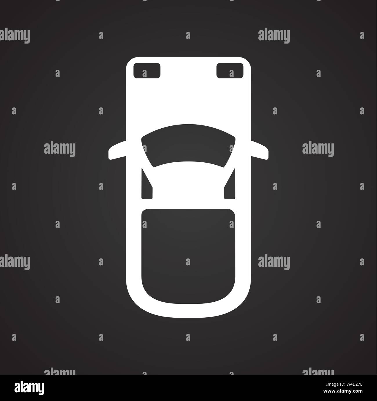 Car top view icon on background for graphic and web design. Simple ...