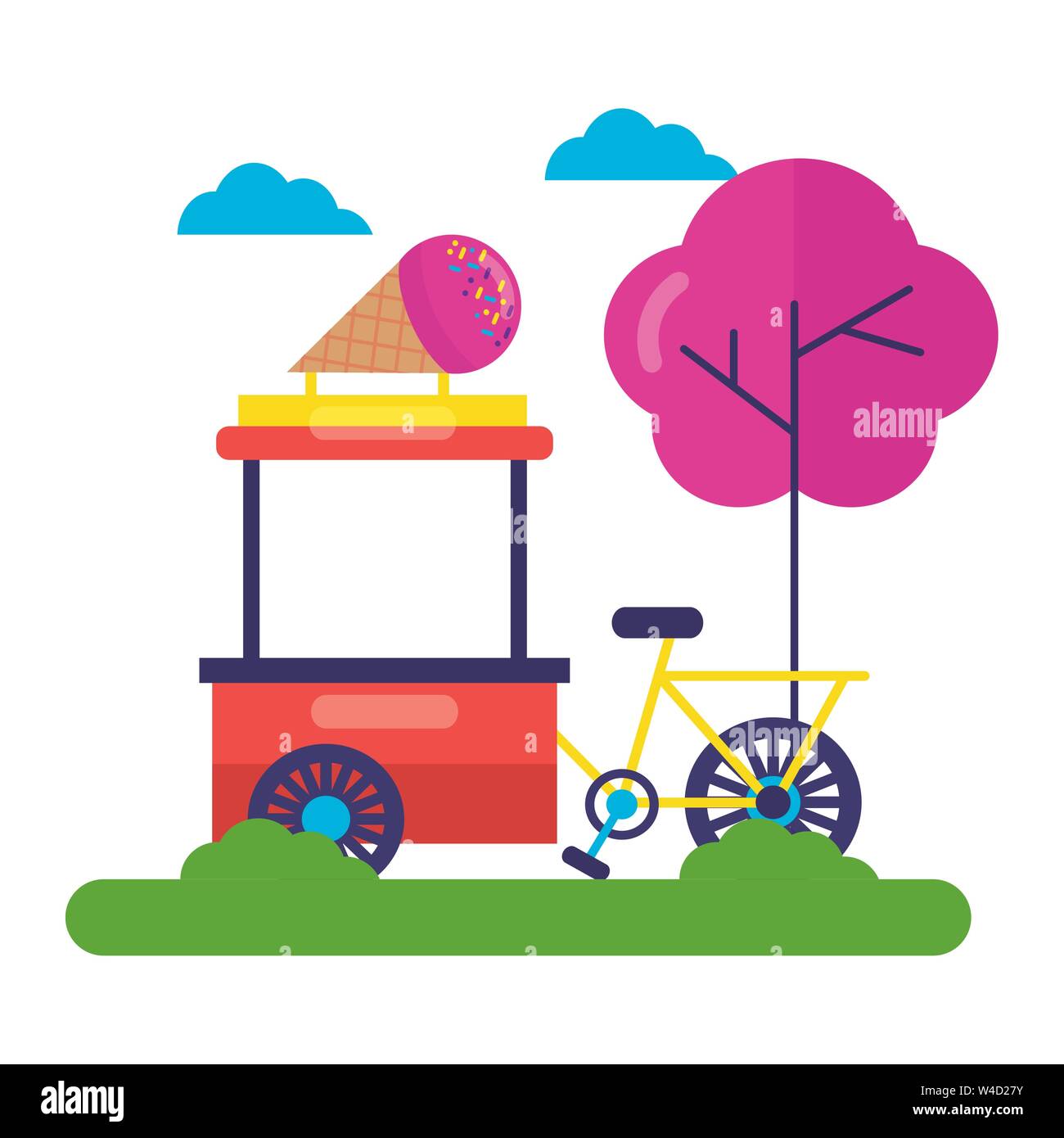 Outdoor bicycle stand Stock Vector Images - Alamy