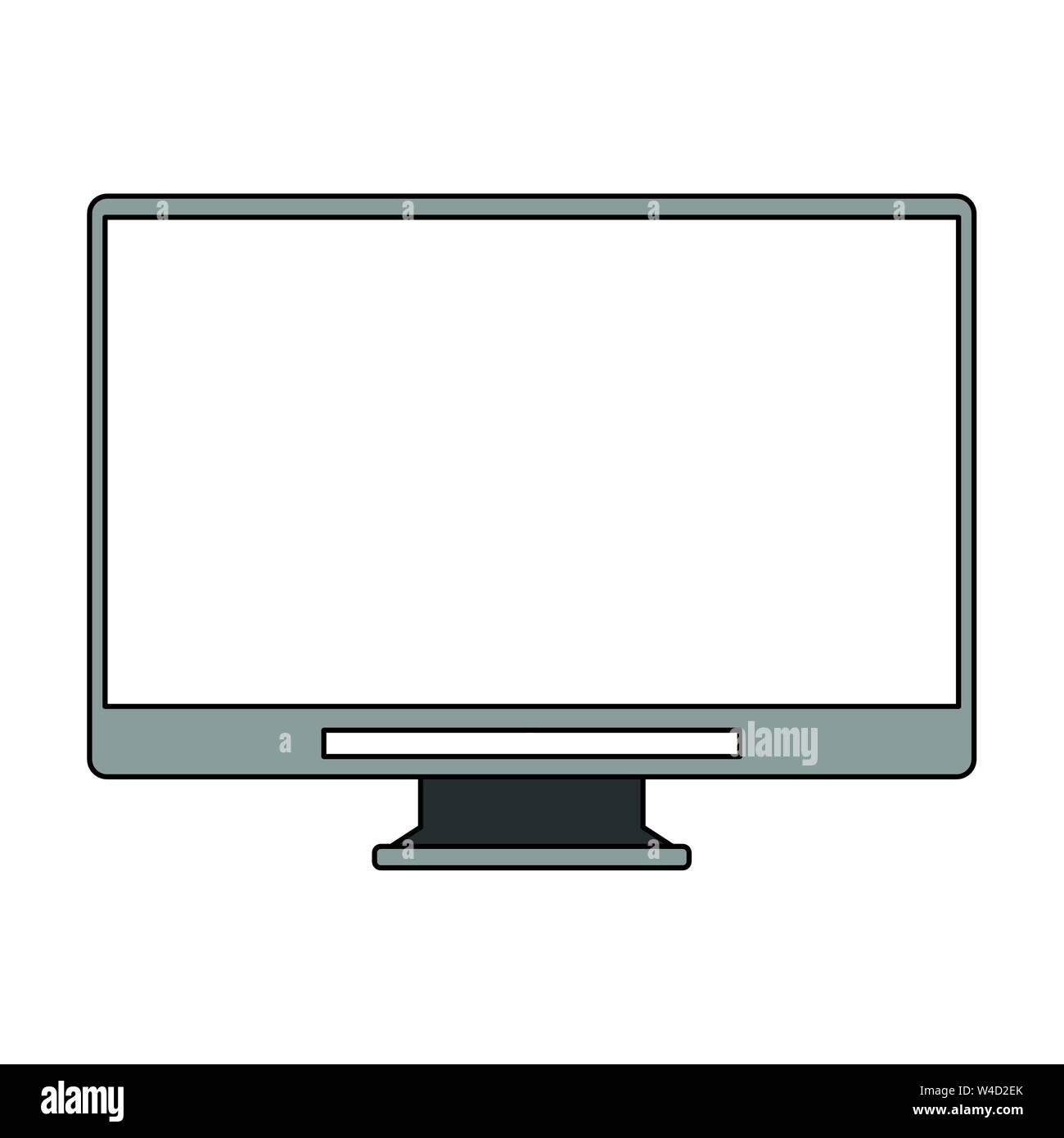 computer screen technology hardware cartoon Stock Vector Image & Art ...