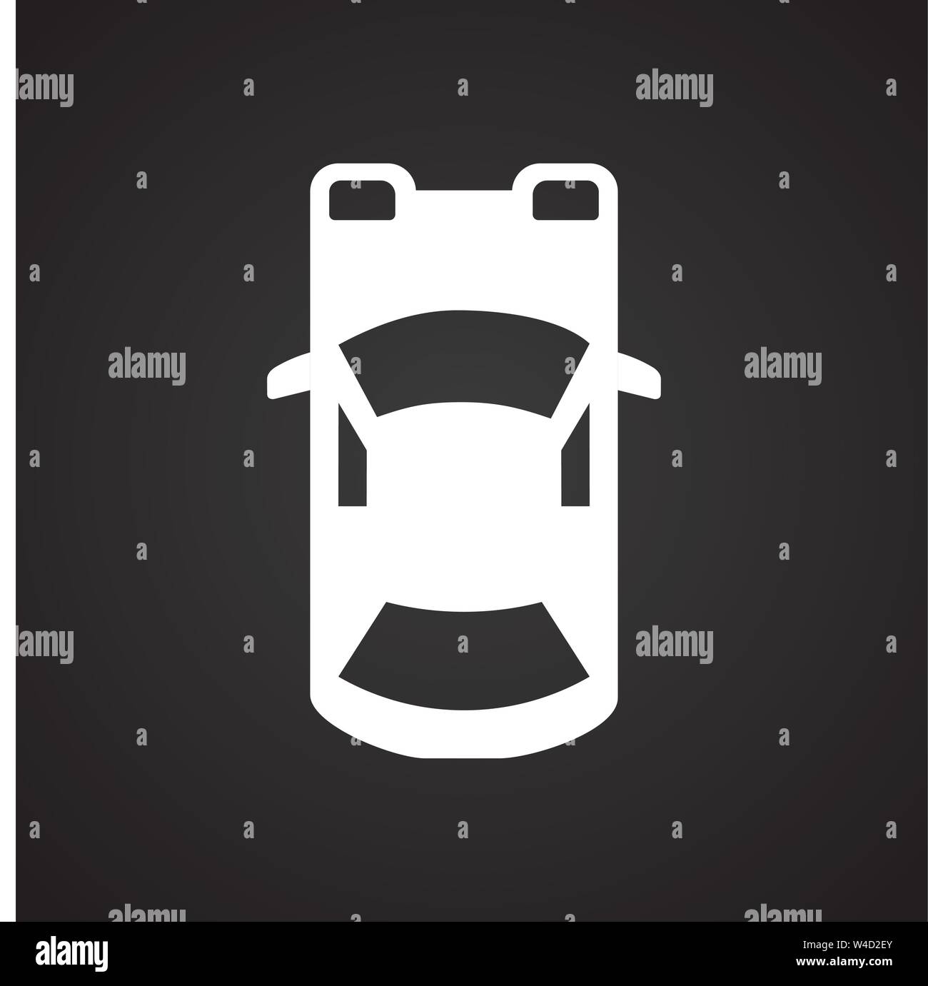 Car top view icon on background for graphic and web design. Simple ...