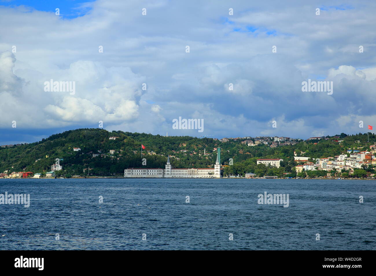 View of historical Kuleli Military High School on the shore of the ...