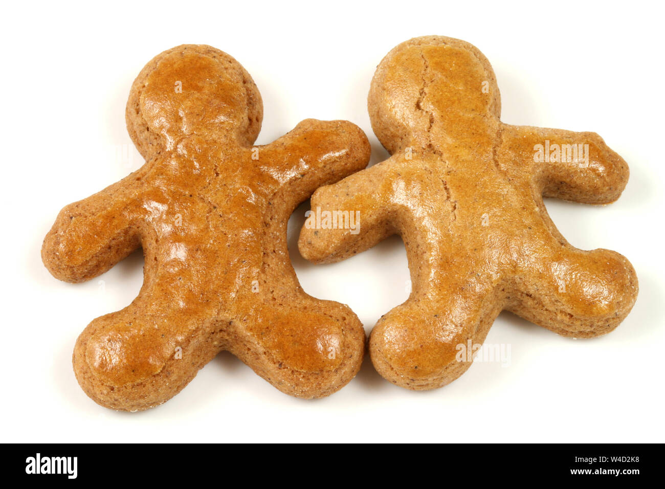 Gingerbread friends couple over white background Stock Photo - Alamy
