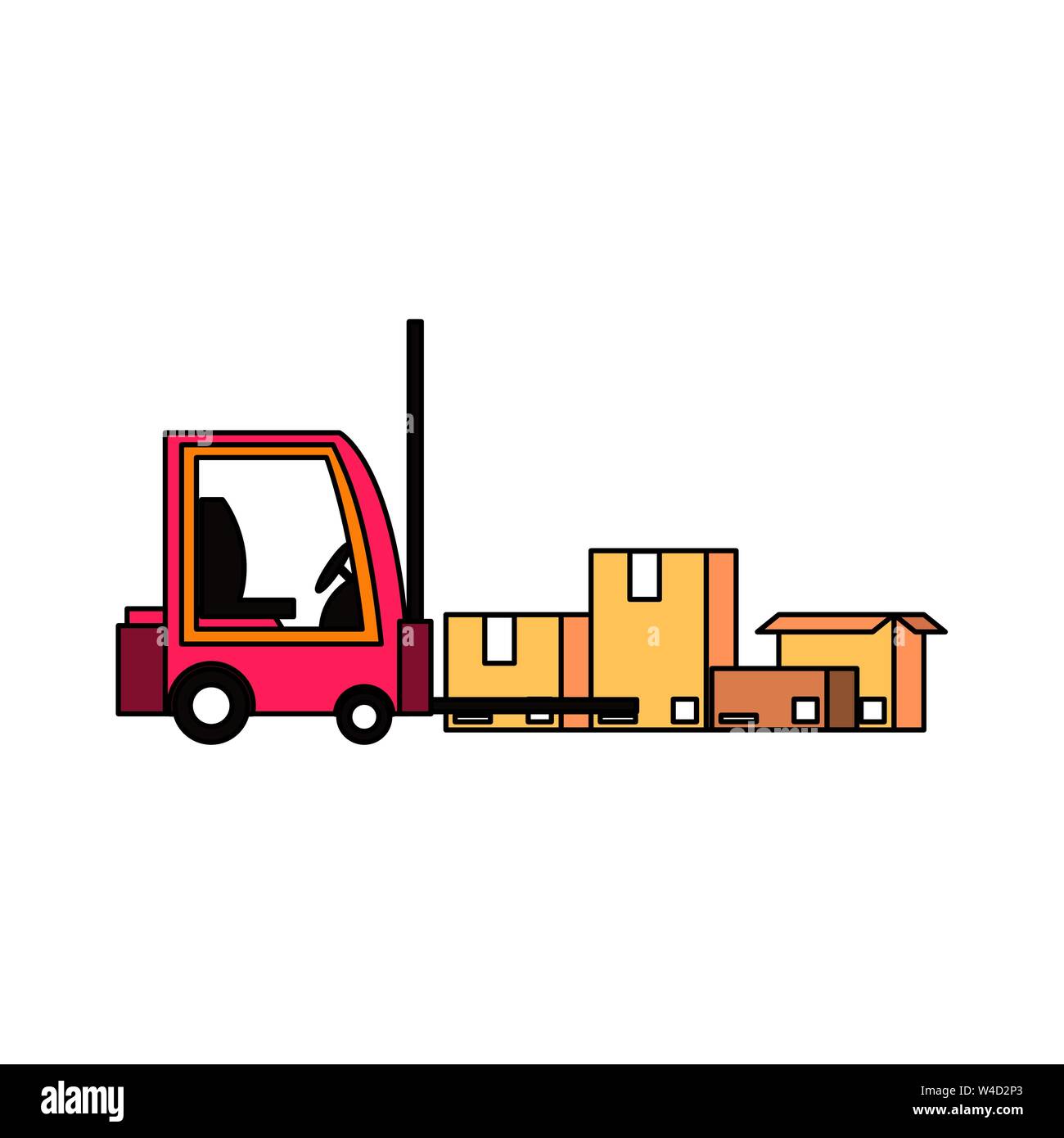 logistic and delivery shipping cartoon Stock Vector Image & Art - Alamy