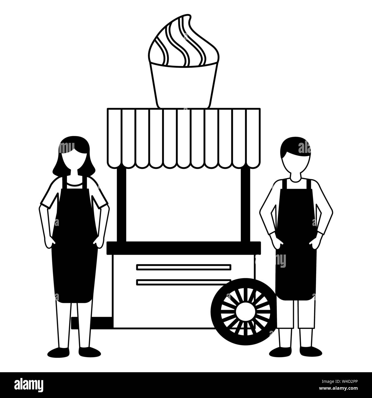 Boy eat ice cream cartoon hi-res stock photography and images - Alamy