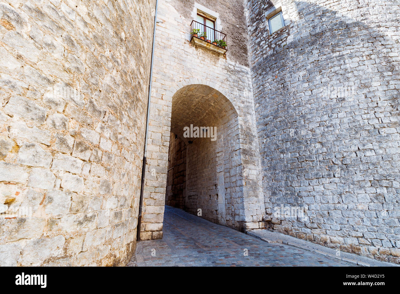 view of the streets in girona Stock Photo - Alamy