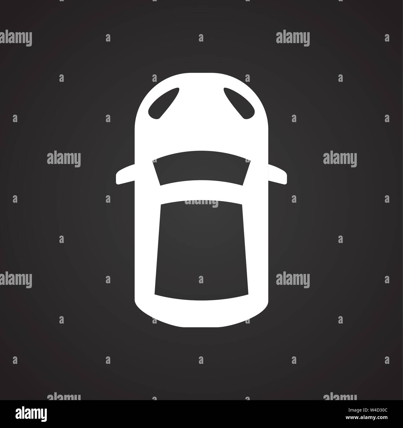 Car top view icon on background for graphic and web design. Simple ...