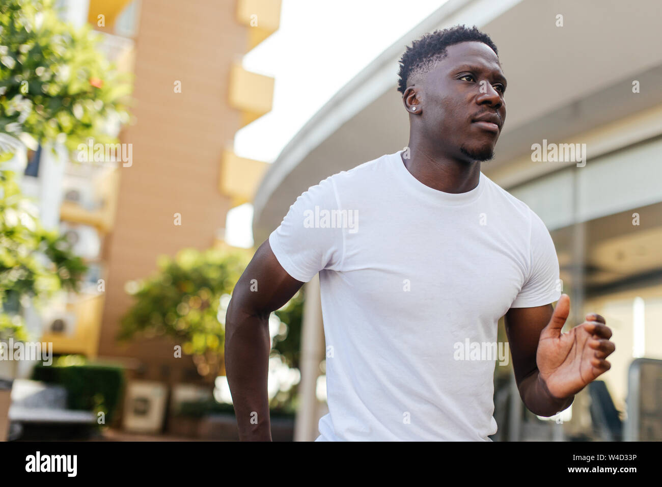 Man african american sunset city white hi-res stock photography and ...