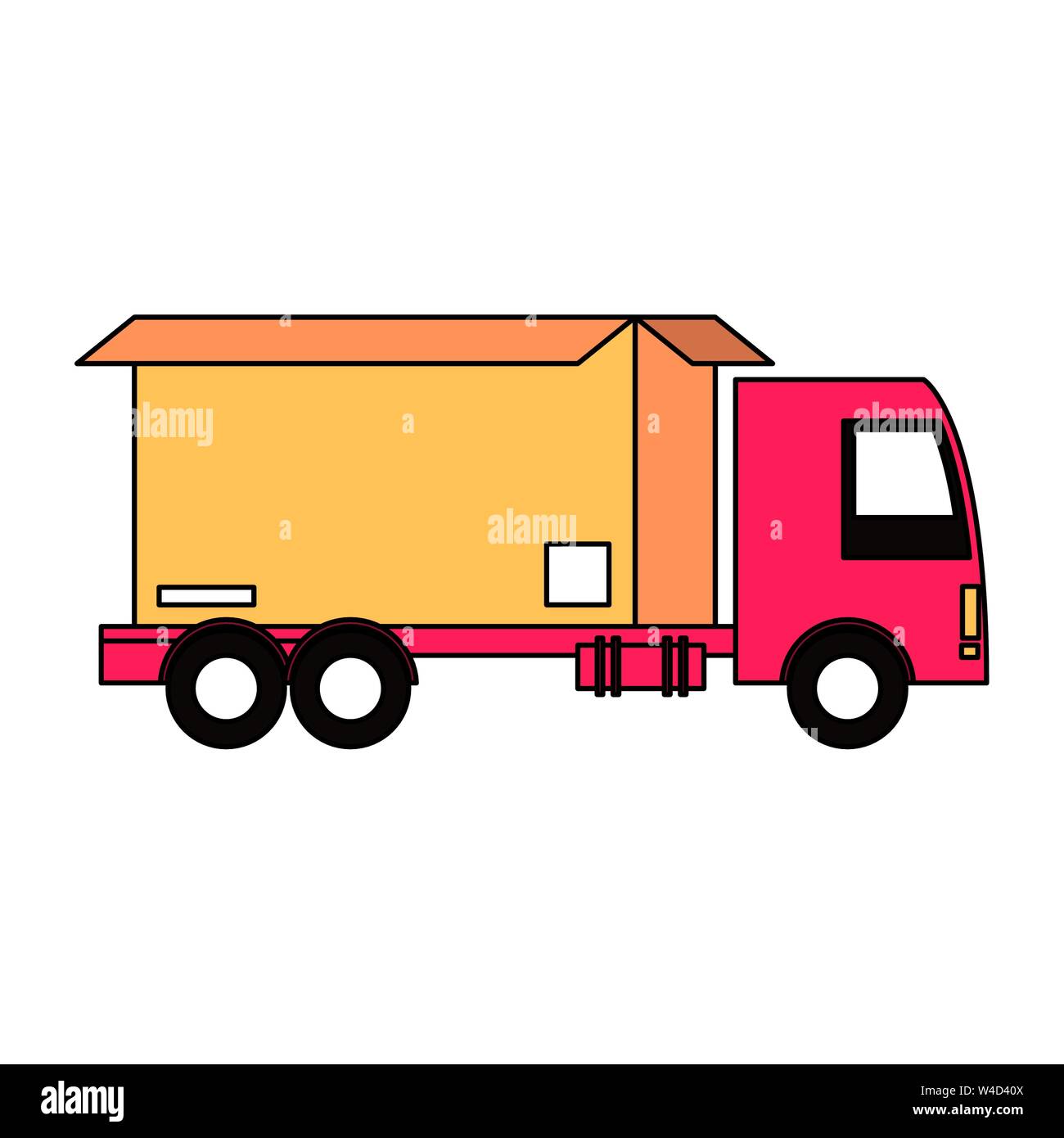 logistic and delivery shipping cartoon Stock Vector Image & Art - Alamy