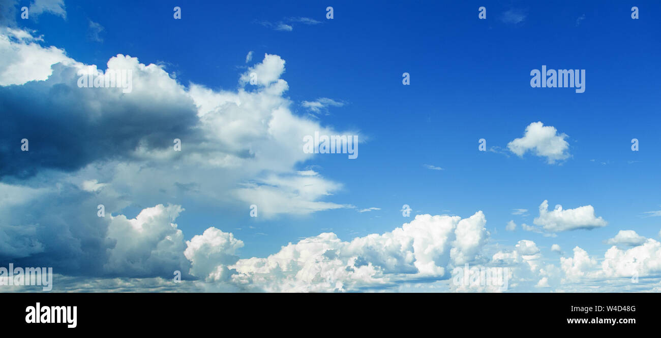 Blue sky clouds background. Beautiful landscape with clouds on sky ...