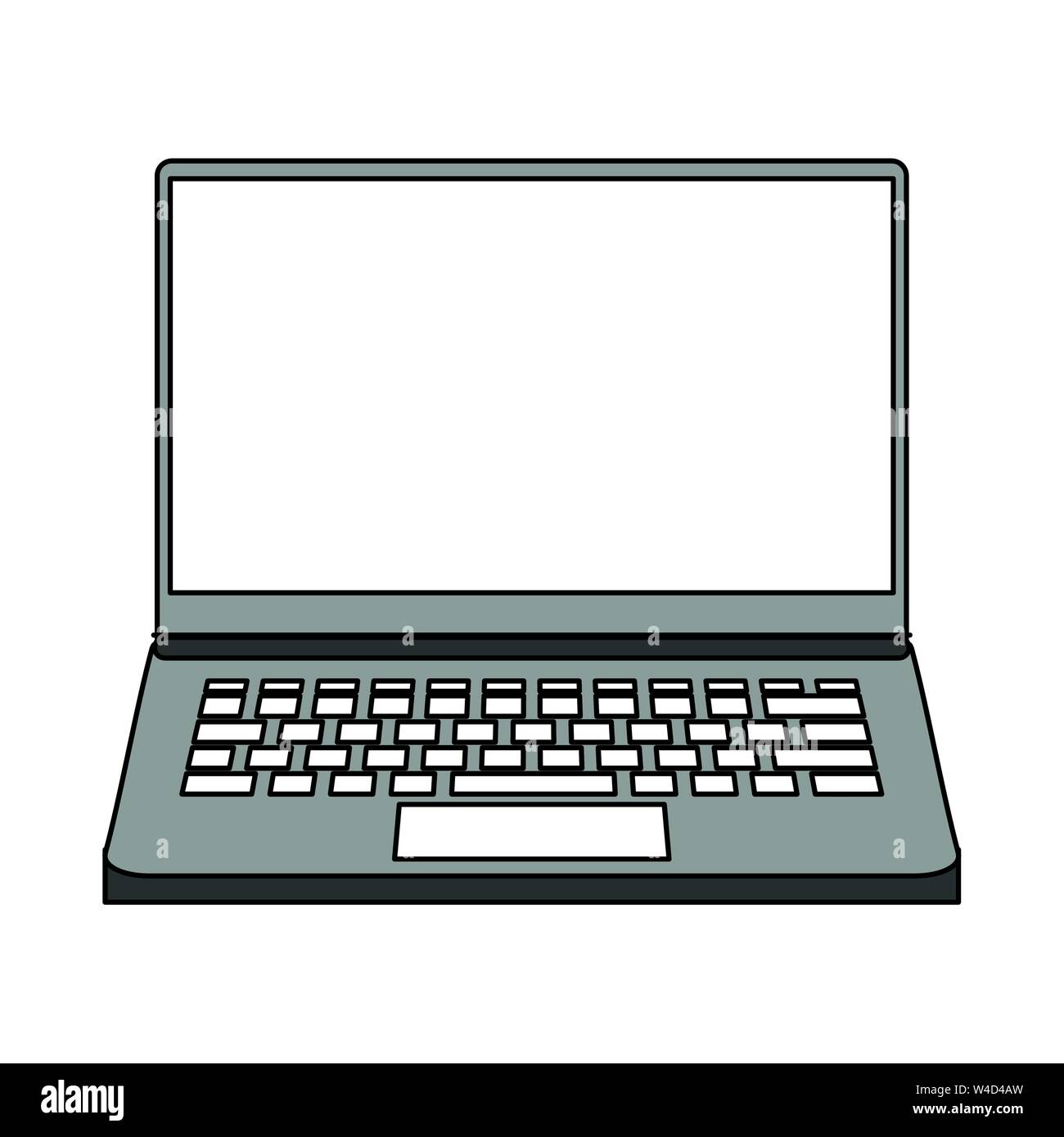 computer laptop technology hardware cartoon Stock Vector Image & Art ...