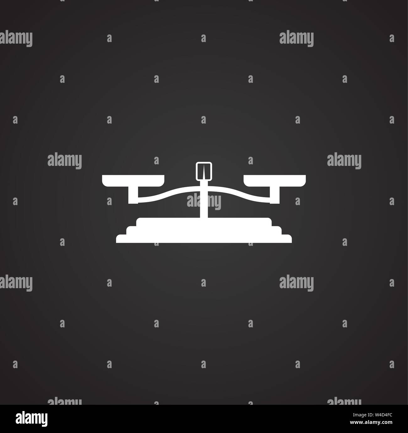 Scale related icon on background for graphic and web design. Simple ...