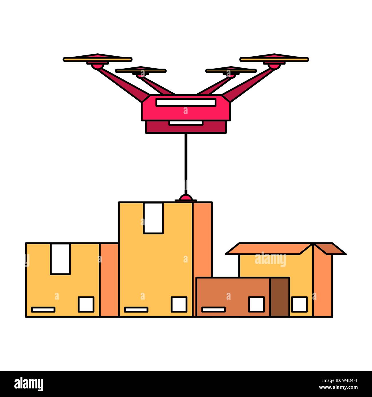 logistic and delivery shipping cartoon Stock Vector Image & Art - Alamy