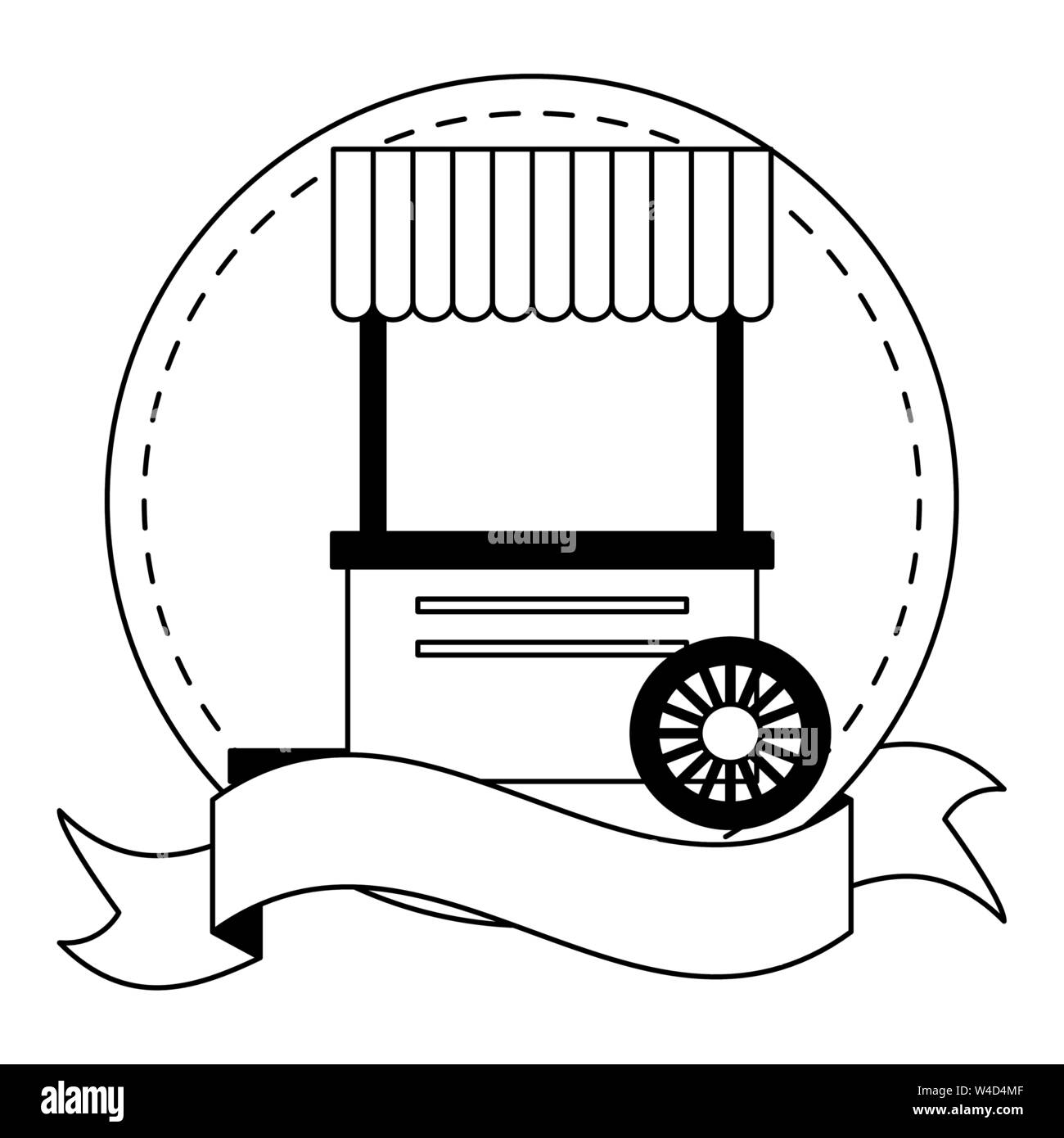 booth street food sticker ribbon Stock Vector Image & Art - Alamy
