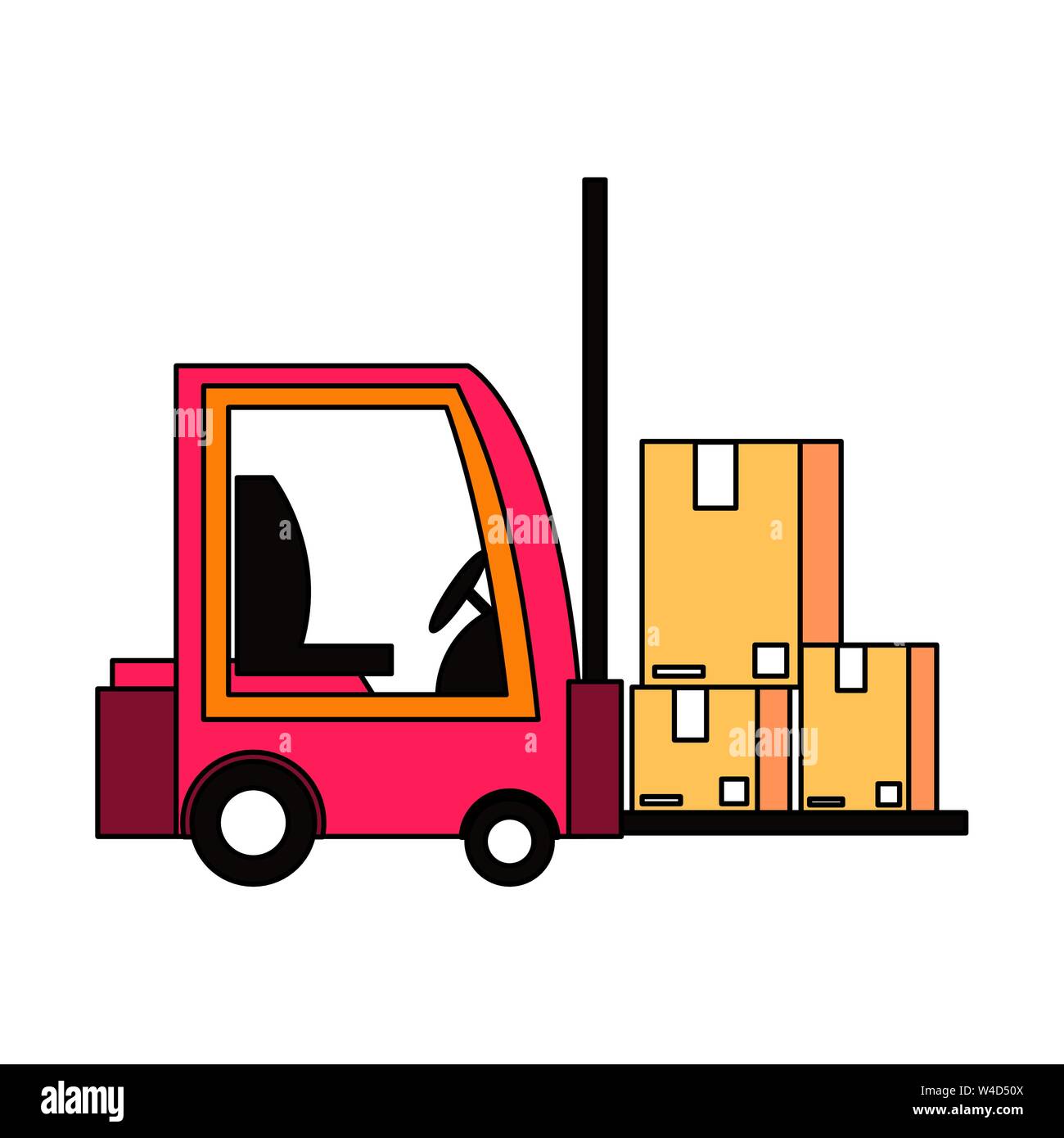 logistic and delivery shipping cartoon Stock Vector Image & Art - Alamy