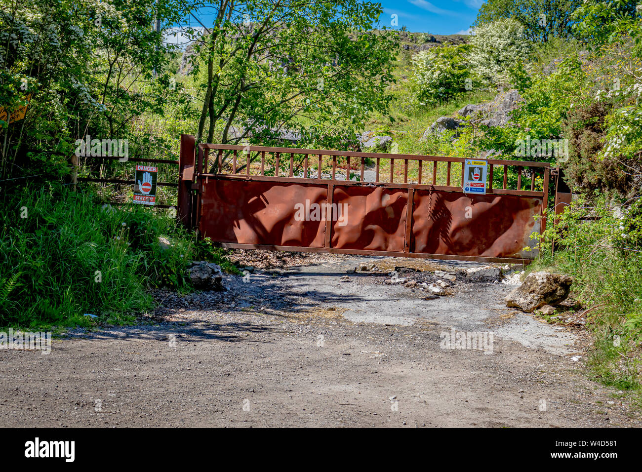 An Old Rusty Battered Metal Security Gate on the High Peak Trail at ...