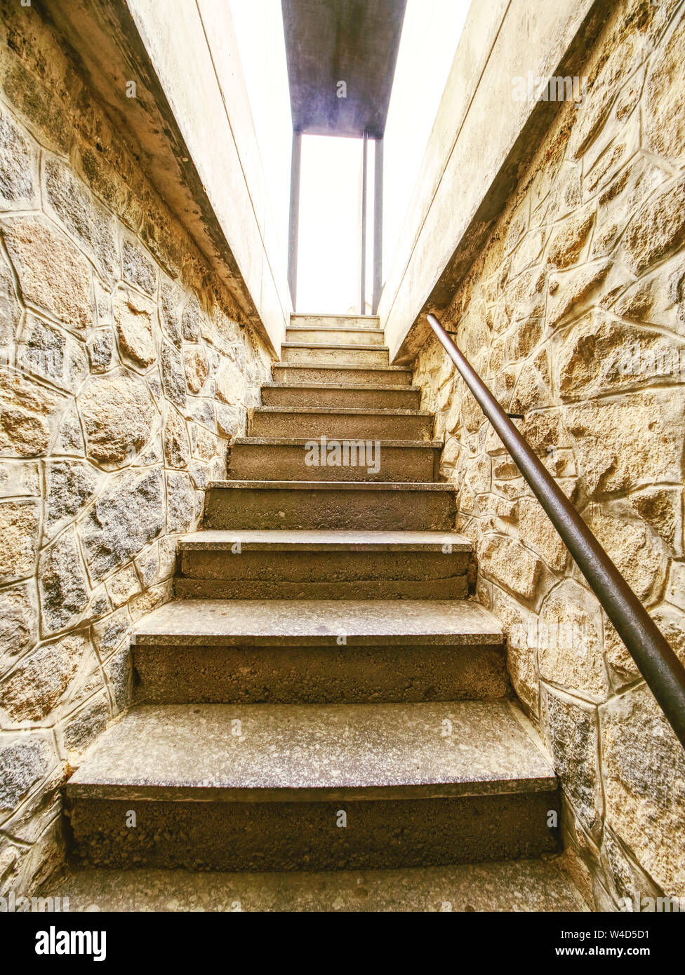 Glass box entrance into underground. Security entrance corridor in the ...