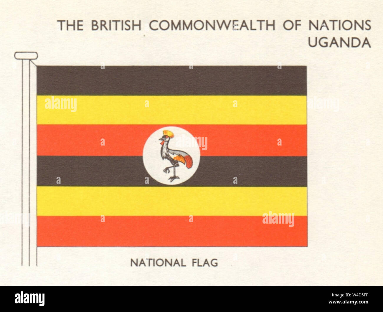 UGANDA FLAGS. National Flag 1965 old vintage print picture Stock Photo ...