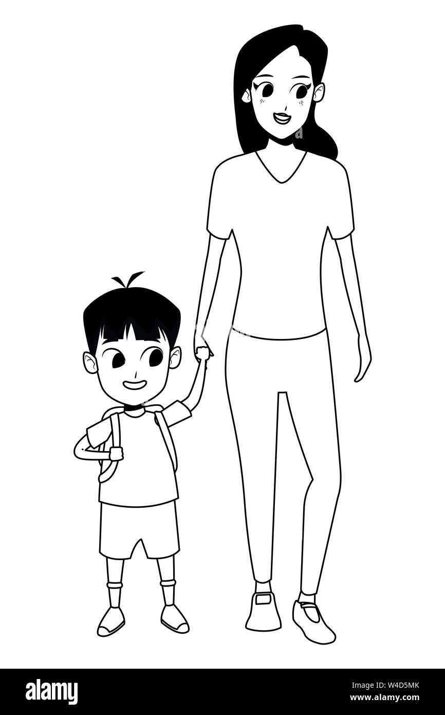 Single Parent Family Drawing