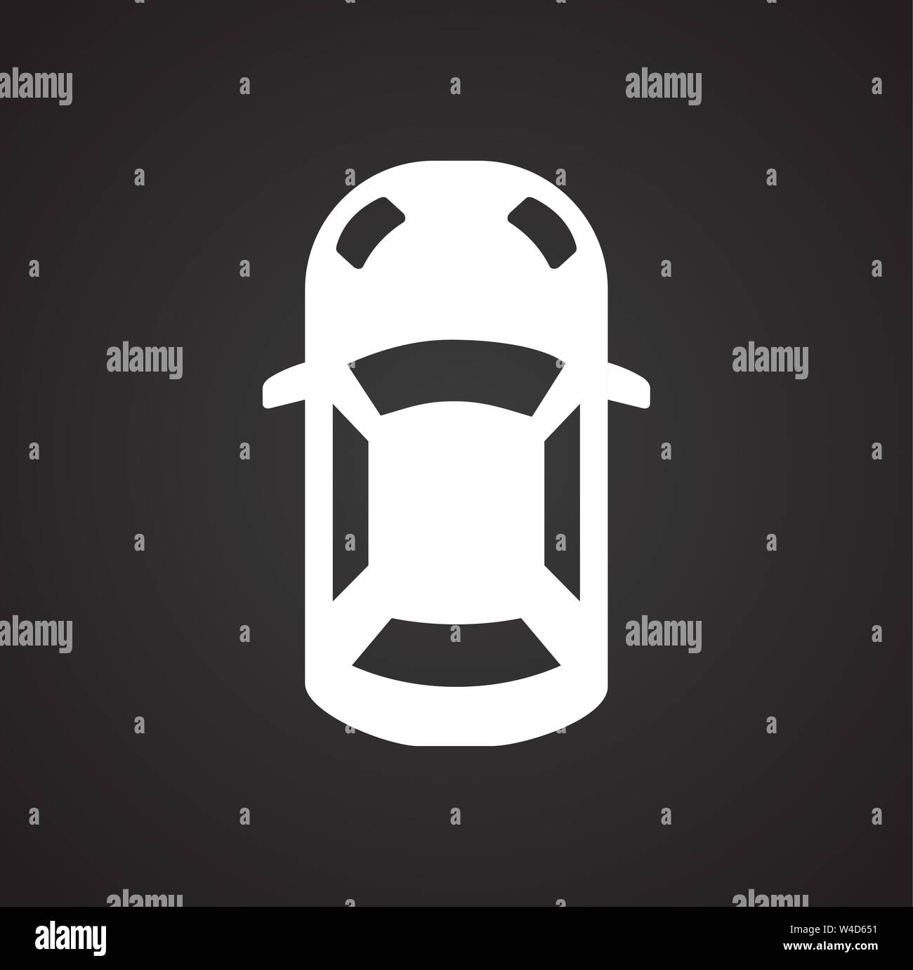 Car top view icon on background for graphic and web design. Simple ...