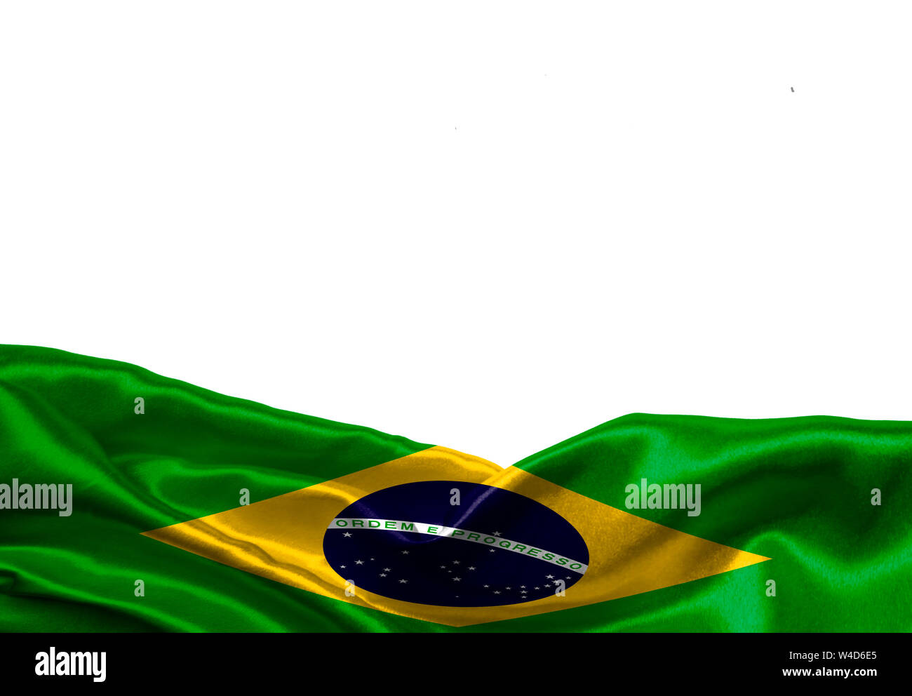 Brazil flag isolated on white background with place for your text Stock ...