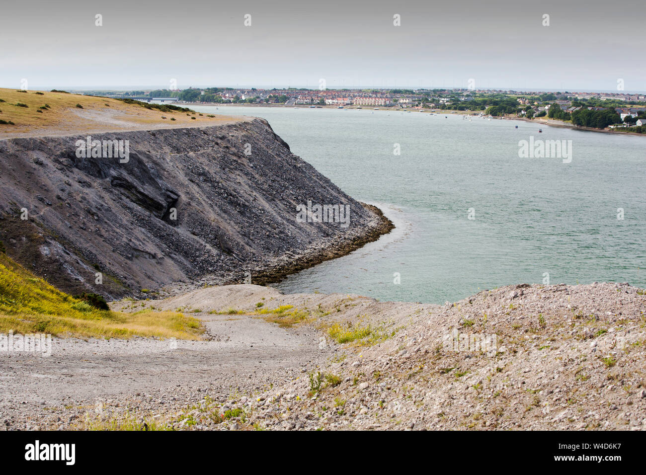 Ormsgill slag heap of iron industry waste in Barrow in Furness, Cumbria ...