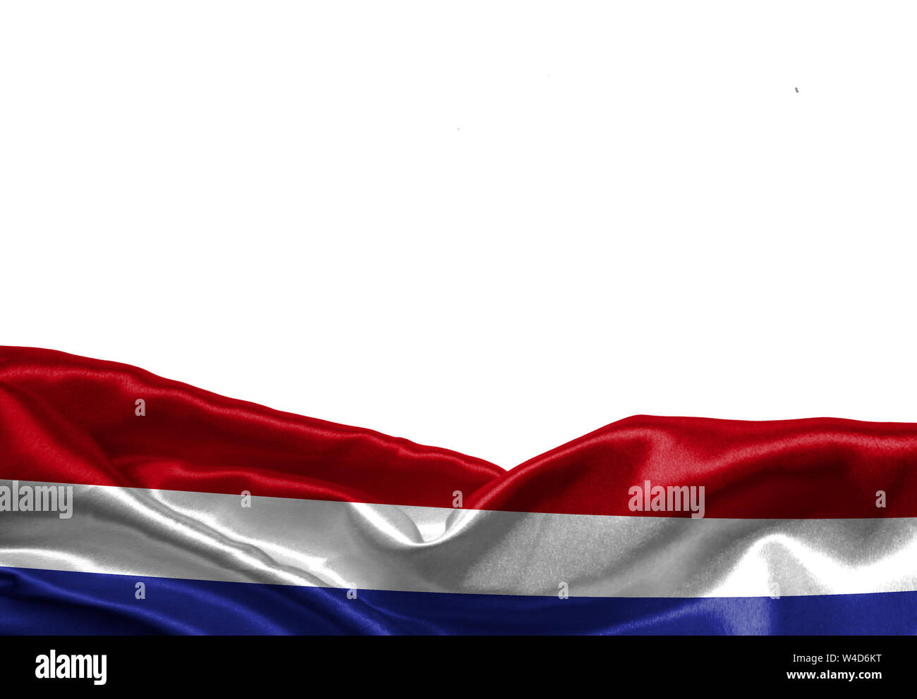 Netherlands flag isolated on white background with place for your text ...
