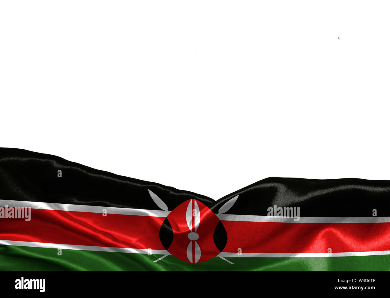 Kenya flag isolated on white background with place for your text Stock ...