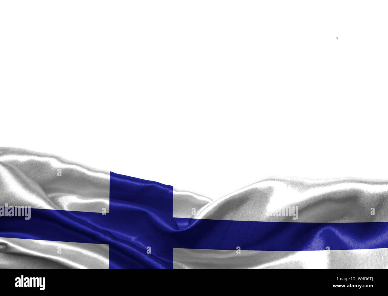 Finland flag isolated on white background with place for your text ...