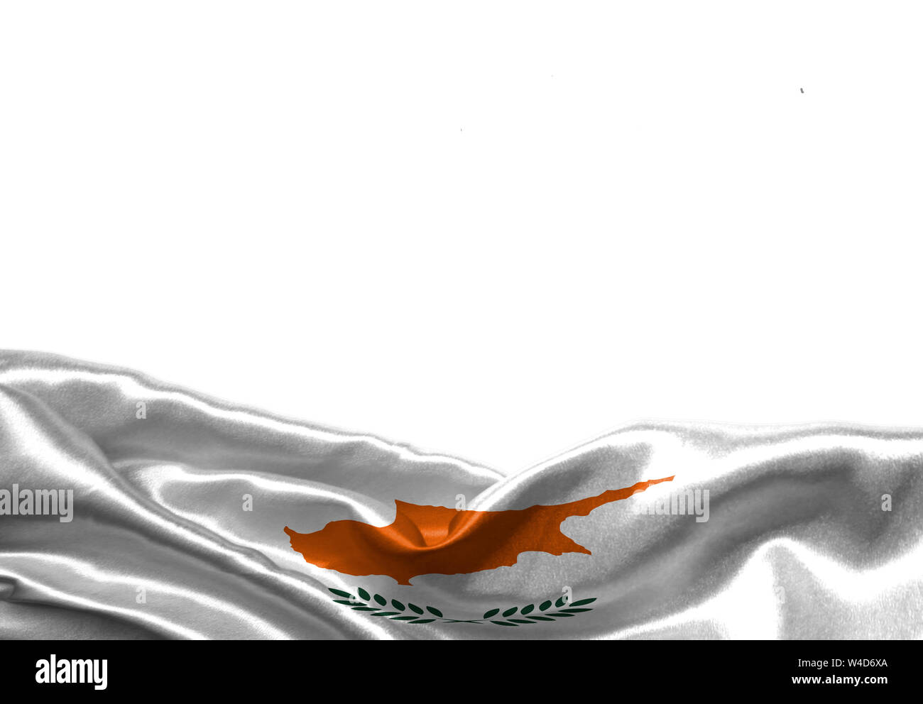 Cyprus flag isolated on white background with place for your text Stock ...