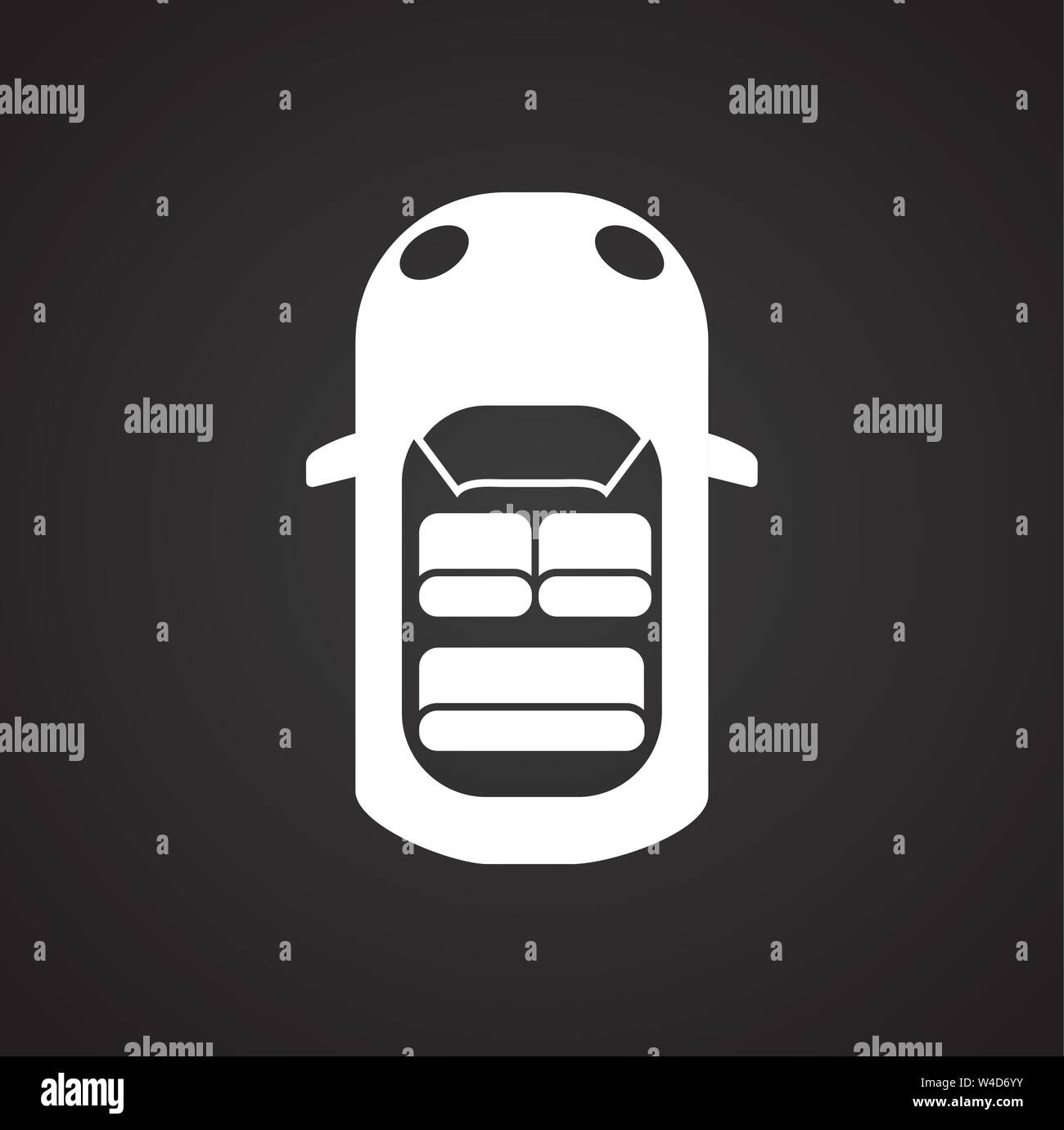 Car top view icon on background for graphic and web design. Simple ...